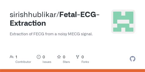 Github Sirishhublikarfetal Ecg Extraction Extraction Of Fecg From A Noisy Mecg Signal