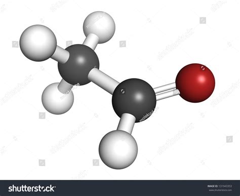 Acetaldehyde Ethanal Molecule Chemical Structure Acetaldehyde Stock