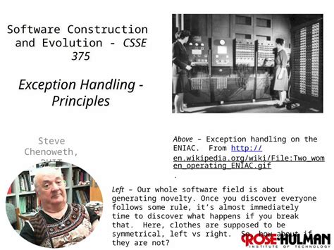pptx 1 software construction and evolution csse 375 exception handling principles steve