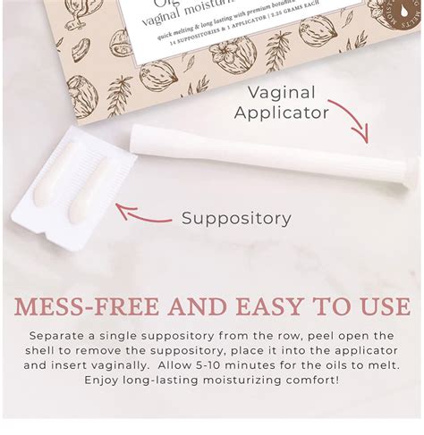 Vaginal Coconut Moisturizer Suppository Hydration And Comfort
