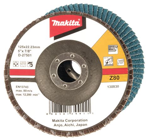 Flap Disc 2223 X 125mm Z80 D 27501 Makita