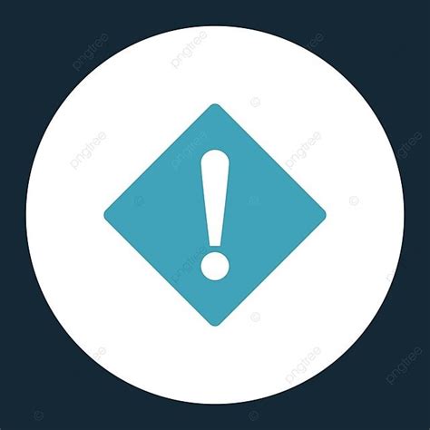 A Circular Button Featuring Flat Blue And White Tones With An Error
