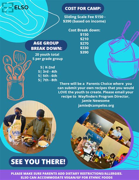[registration Opens] Wayfinders Spring Break Camp Cultural Cooking — Elso Inc Portland