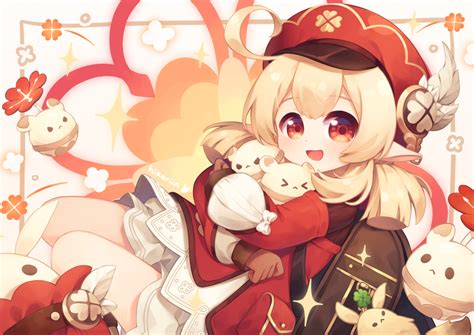 Klee Dodoco And Jumpy Dumpty Genshin Impact Drawn By Hikariin25