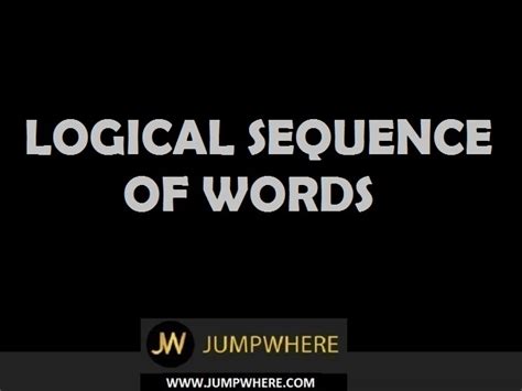 Logical Sequence Of Words JumpWhere