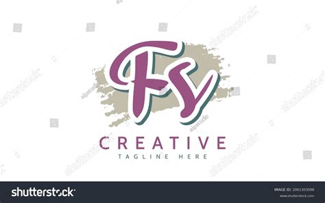 Fs Initials Handwriting Logo Vector Stock Vector Royalty Free