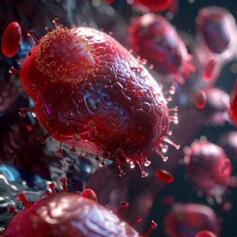 지방 간 섬유성 간 간경화 및 간암과 같은 간 손상 3d 일러스트레이션 프리미엄 Ai 생성 이미지