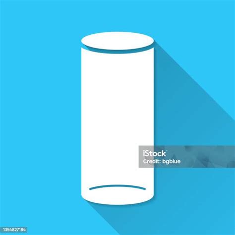 빈 유리 파란색 배경아이콘 긴 그림자가 있는 플랫 디자인 3차원 형태에 대한 스톡 벡터 아트 및 기타 이미지 3차원 형태 개념 그림자 Istock