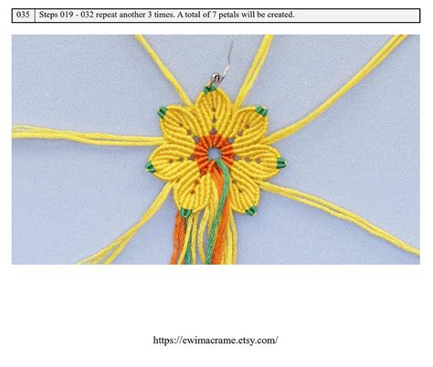Diy Micro Macrame Flower Power Tutorial Pdf Digital Download Over 100