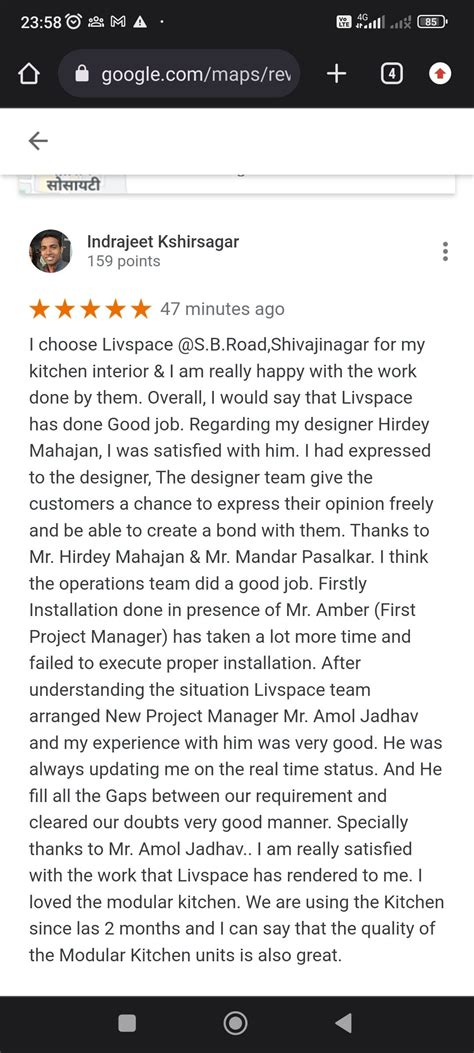 Livspace Happyclient Satisfaction Best Team Experience Serviceability Quality