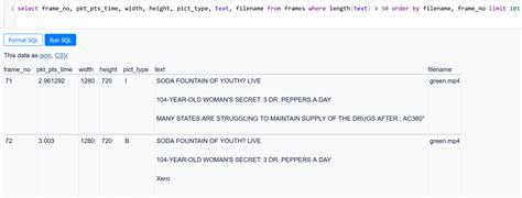 Video To Sqlite Fox Row