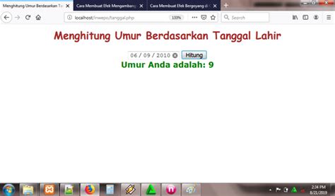 Cara Membuat Aplikasi Hitung Umur Sederhana Dengan Javascript Inwepo