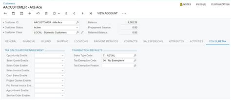 Cch® Suretax® For Acumatica User Guide Api Documentation