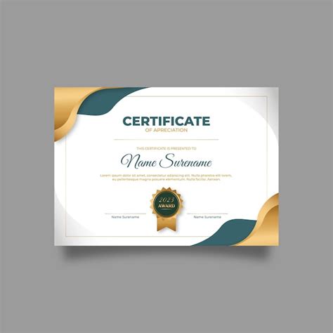 Premium Vector Distinctive Recognition Artistic Certificate Design