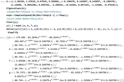 Solve Differential Equations With Matrix Exponential Mathematica