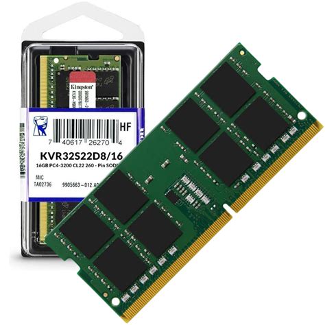 Memoria Ram Laptop Kingston 16gb Ddr4 3200mhz Pc4 25600 1 2v