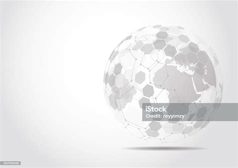 글로벌 네트워크 연결입니다 세계 지도 포인트와 라인 구성의 개념은 글로벌 비즈니스 벡터 일러스트 레이 션 구에 대한 스톡 벡터 아트 및 기타 이미지 Istock