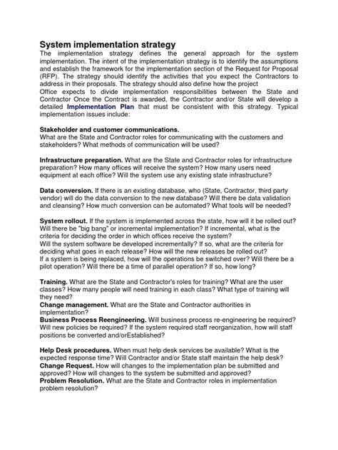 System Implementation Strategy Pdf Information Technology Systems System Implementation Strategy Pdf Information Technology Systems