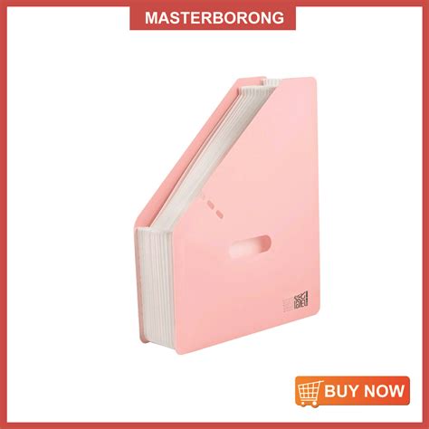 Masterborong Desktop Accordion File Folder Expanding File Organizer Thick Folder A4 Compartment