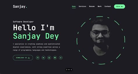 Portfoliolaunch Nextjs Tailwindcss Nodejs Webdev Sanjay Dey