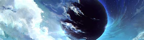 10240x2880 Sci Fi Black Hole Digital 10240x2880 Resolution Wallpaper
