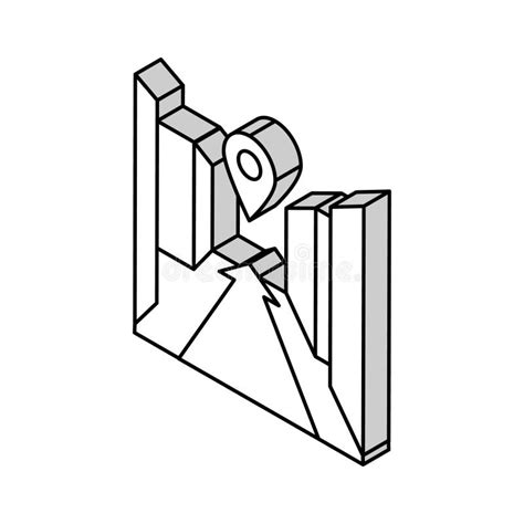 3d Navigation System Isometric Icon Vector Illustration Stock Vector
