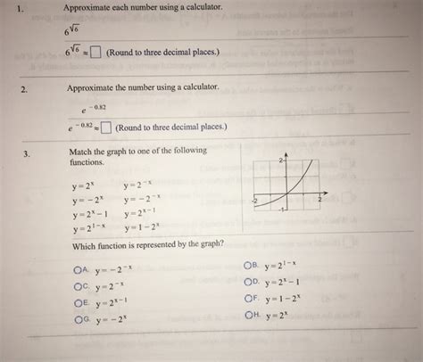 solved approximate each number using a calculator 6 square