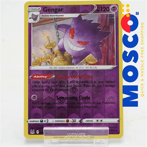 Gengar 066196 Rare Sword And Shield Lost Origin Pokemon Tcg