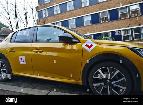 L Plates On A Learner Driver Car To E Displayed While The New Driver Is