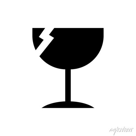 Fragile Signage Icon • Wall Stickers Paper Up Graphic