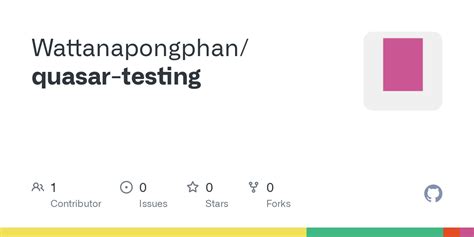 Github Wattanapongphanquasar Testing
