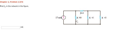 Solved Chapter 2 Problem 2 076 Find Io In The Network In Chegg Com