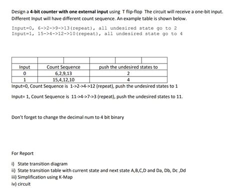 Solved Design A 4 Bit Counter With One External Input Using