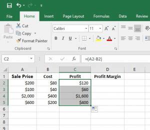 How To Calculate Profit Margin In Excel Profit Margin Formula In Excel