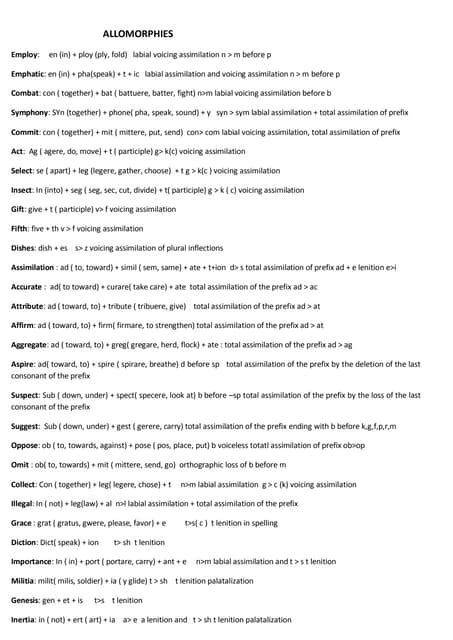 Allomorphies Pdf