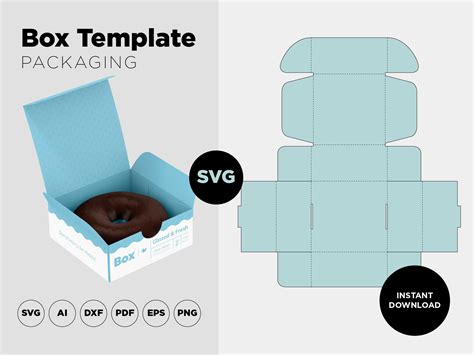 Svg Box Template Cube Box Svg Square Box Svg Favor Box Cut Etsy