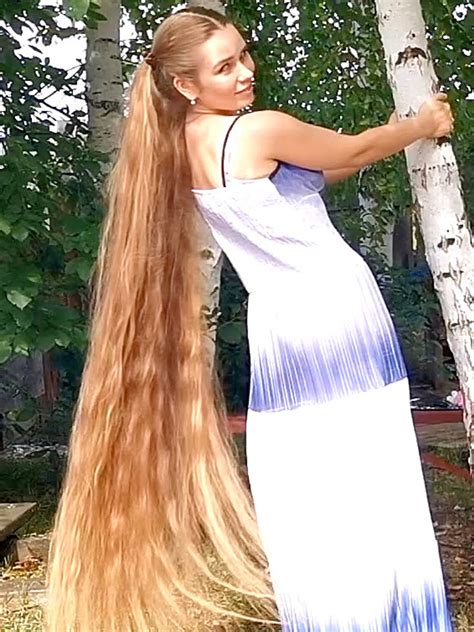 Floor Length Blonde Hair