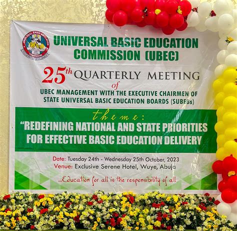 Ubec Subebs Hold Quarterly Meeting In Abuja Universal Basic