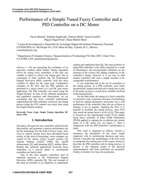 performance of a simple tuned fuzzy controller and a pid controller on