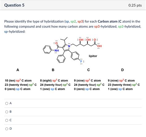 Solved Please Identify The Type Of Hybridization Sp ﻿sp2