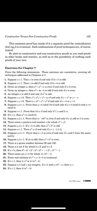 Solved Constructive Versus Non Constructive Proofs 155 This