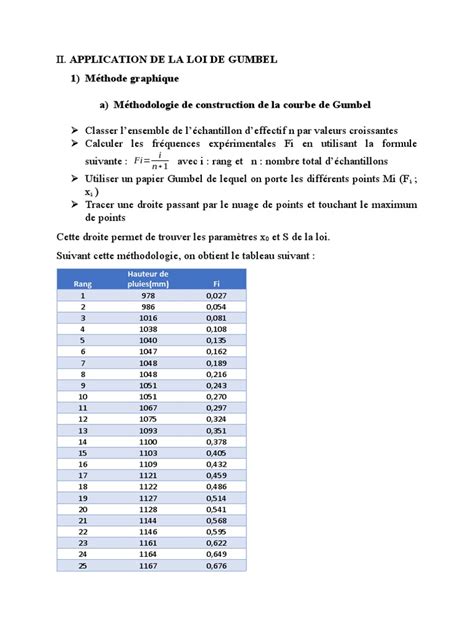 Ajustement Loi De Gumbel Pdf