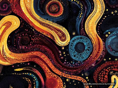 Ai创作图绚丽弯曲艺术背景 澳大利亚艺术 土著艺术 维度艺术 螺旋现代装饰画纹理 抽像艺术华丽劈壁纸 炫彩装饰画五彩装饰画 抽象风景 抽象炫酷艺术图腾意境 绚丽淡雅花纹螺旋线条 毛利人制 螺旋