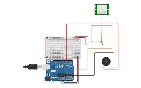 Circuit Design Sensor De Movimiento Tinkercad