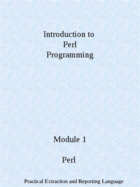 Perl Complete Pdf