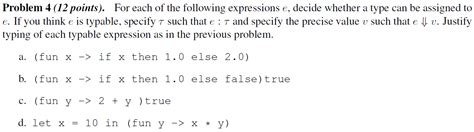 Problem 4 12 Points For Each Of The Following
