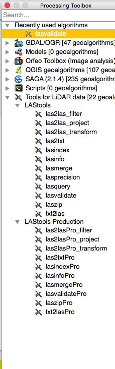 Finding Lasview Tool From Lastools Within Qgis Geographic