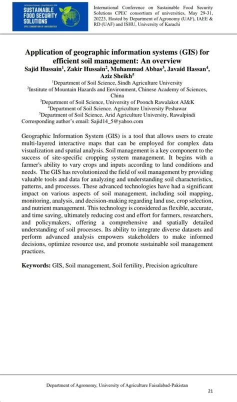 Pdf Application Of Geographic Information System Gis For Efficient