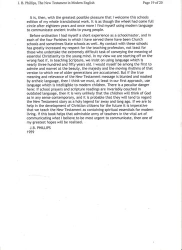 John Bertram Phillips Or J B Phillips 1906 1982 Teaching Resources