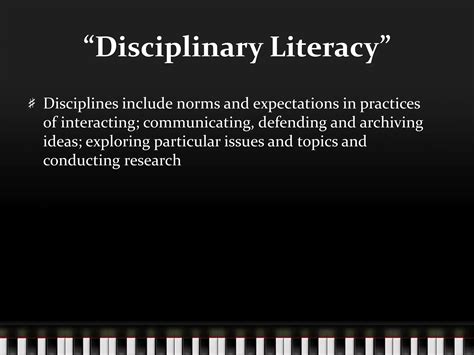 Disciplinary Literacy Pptx Education
